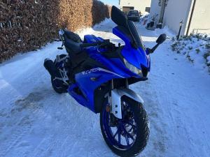 Blue Yamaha YZF 2021 in Siauliai, with an engine capacity of 0.13 L and mileage of 16 thousand km for 3790 €, photo 2 on AUTOMOTO.COM.LV