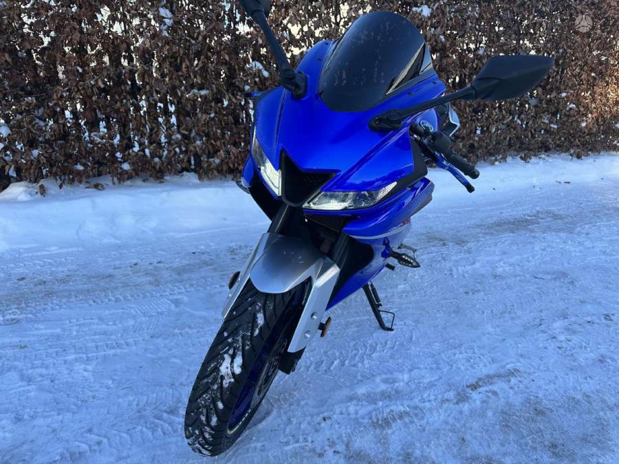 Blue Yamaha YZF 2021 in Siauliai, with an engine capacity of 0.13 L and mileage of 16 thousand km for 3790 €, photo 17 on AUTOMOTO.COM.LV