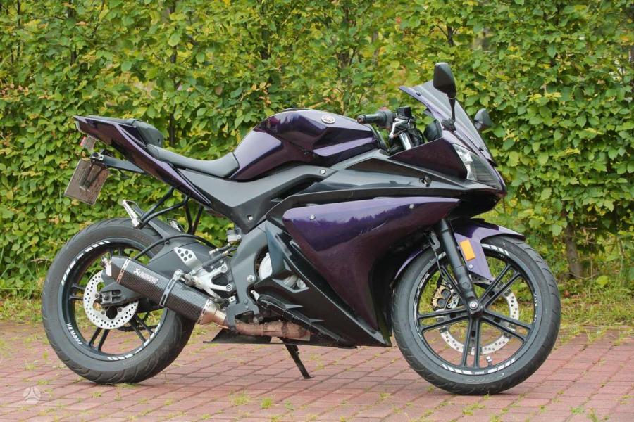 Violet Yamaha YZF 2010 in Vilnius, with an engine capacity of 0.13 L and mileage of 41 thousand km for 1700 €, photo 3 on AUTOMOTO.COM.LV
