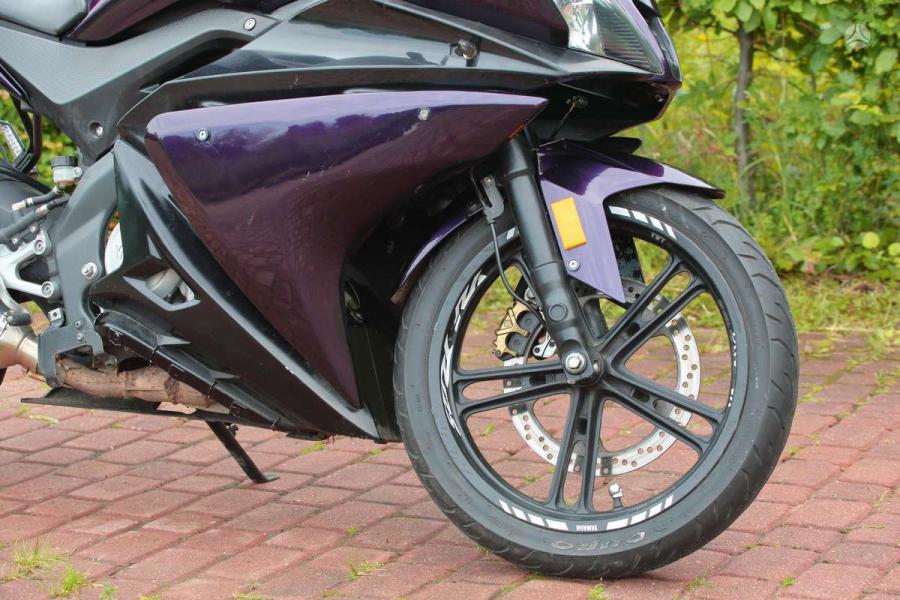 Violet Yamaha YZF 2010 in Vilnius, with an engine capacity of 0.13 L and mileage of 41 thousand km for 1700 €, photo 10 on AUTOMOTO.COM.LV