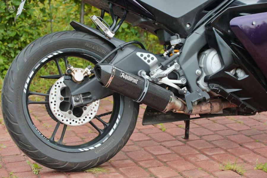 Violet Yamaha YZF 2010 in Vilnius, with an engine capacity of 0.13 L and mileage of 41 thousand km for 1700 €, photo 11 on AUTOMOTO.COM.LV